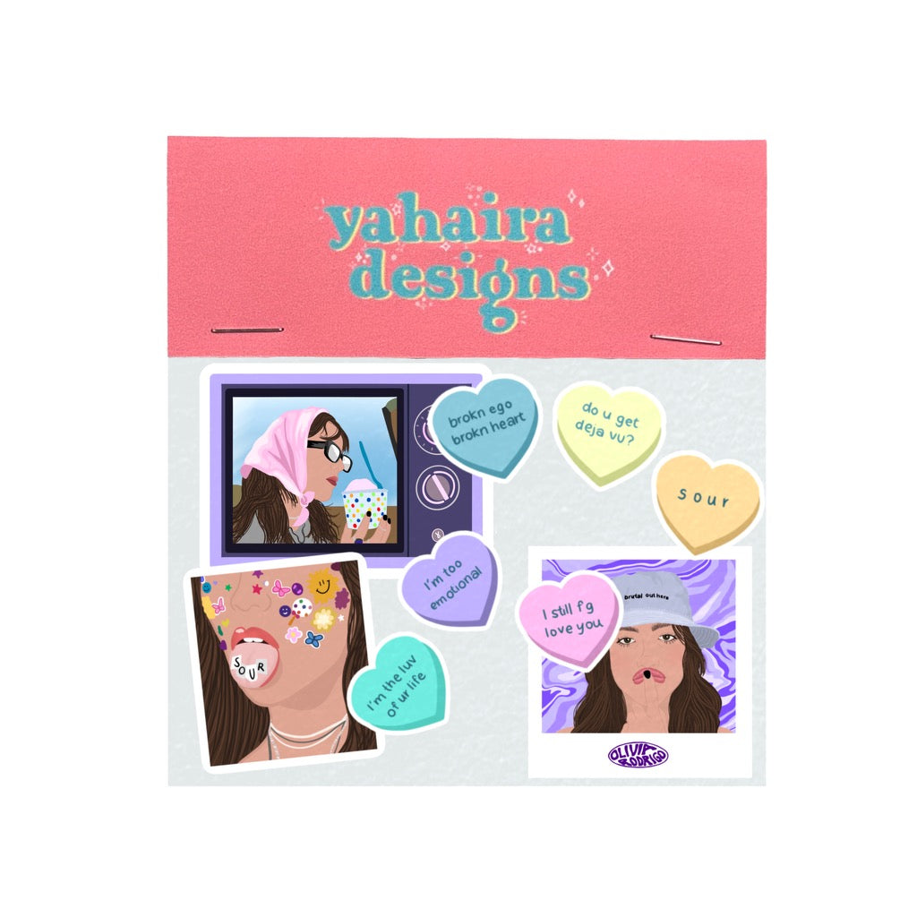 olivia rodrigo (sour) sticker set – Yahaira Designs